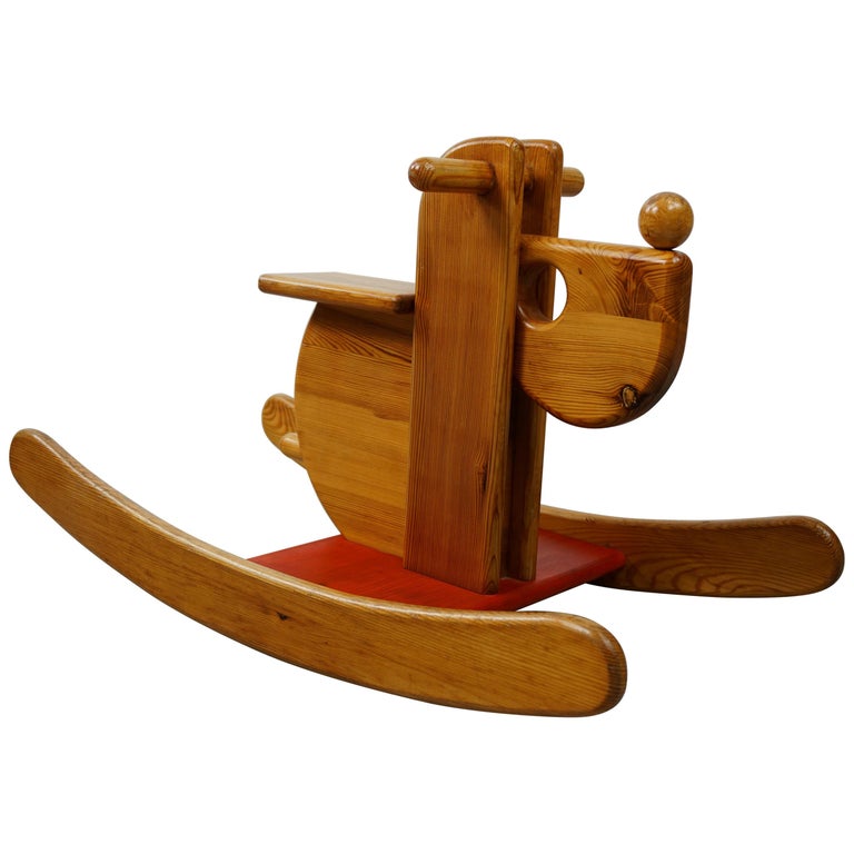 Solid Wood Rocking Horse "Dog" Made in France at 1stDibs