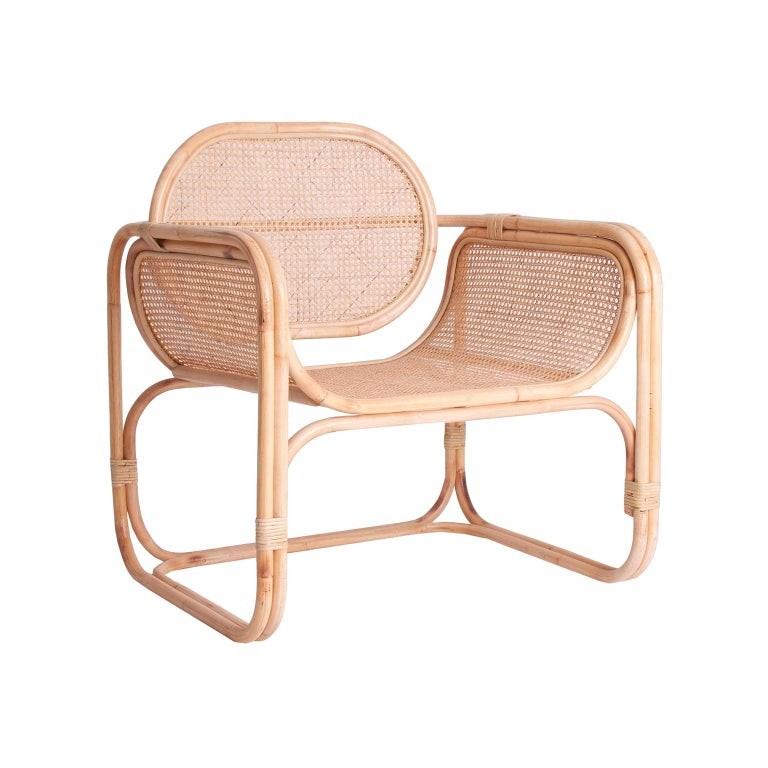 Design Rattan and Wicker Armchair at 1stDibs