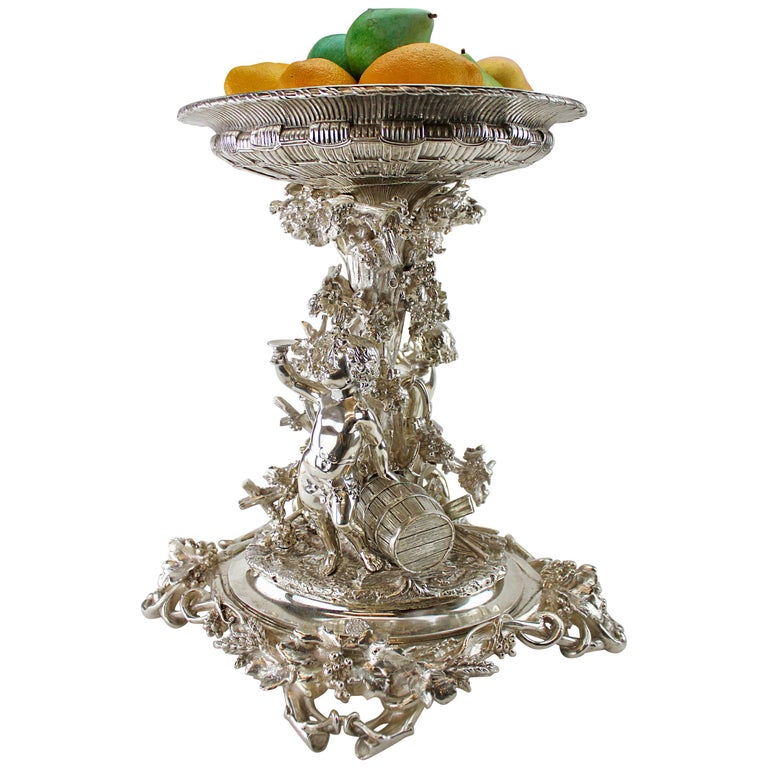 Antique French Silver Plate Large and Heavy Table Centre Piece, Early ...