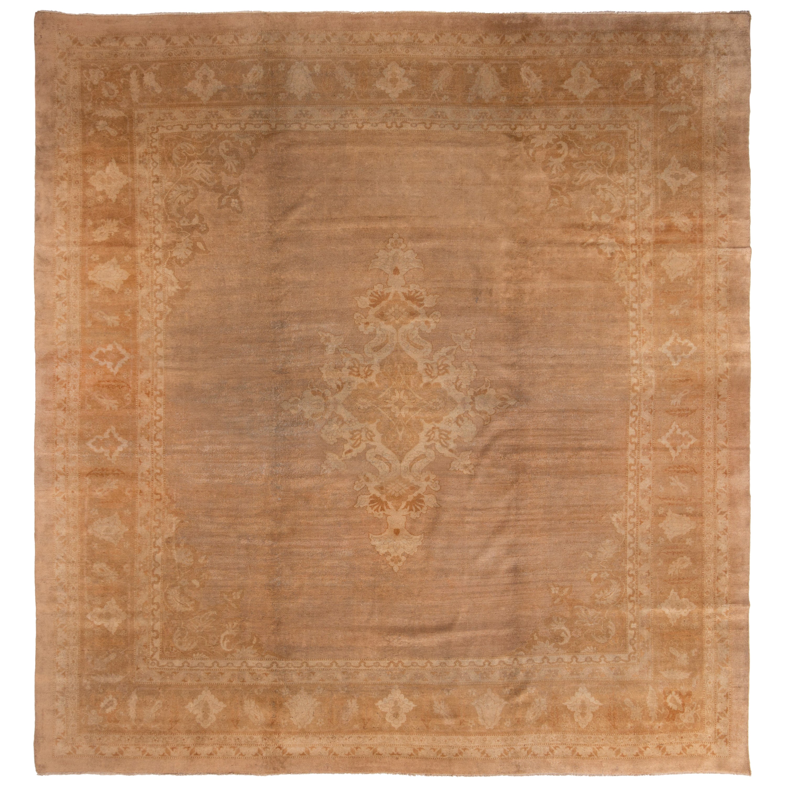 Golden Brown Tweed Area Rug For Sale at 1stDibs