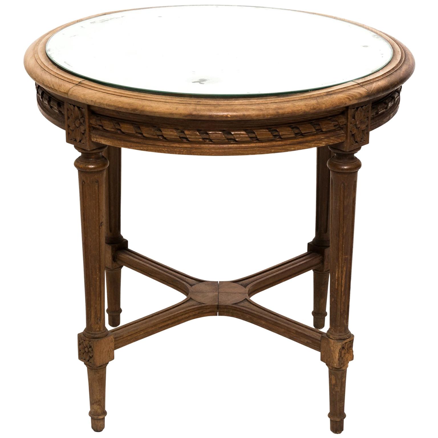 Mirror Top French Side Table, circa 1920s at 1stDibs
