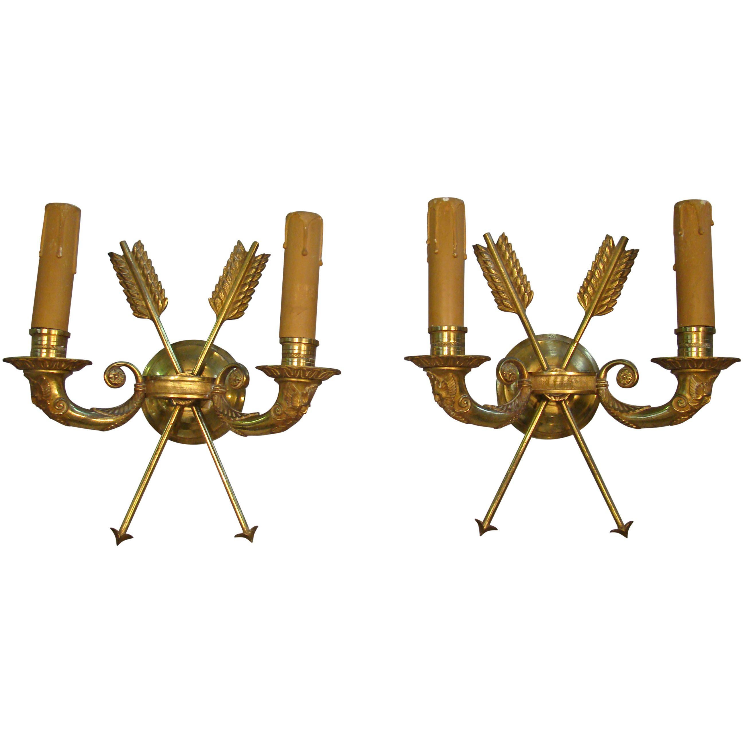 19th Century, Four Empire Style Giltwood Wall Applique at 1stDibs