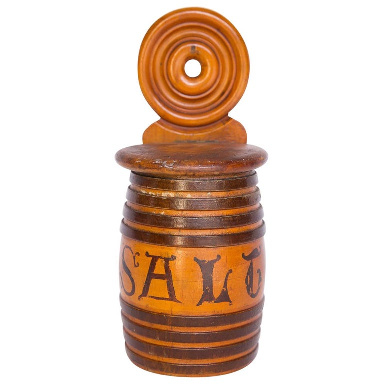 Turned Mixed Wood Salt Cellar For Sale at 1stDibs