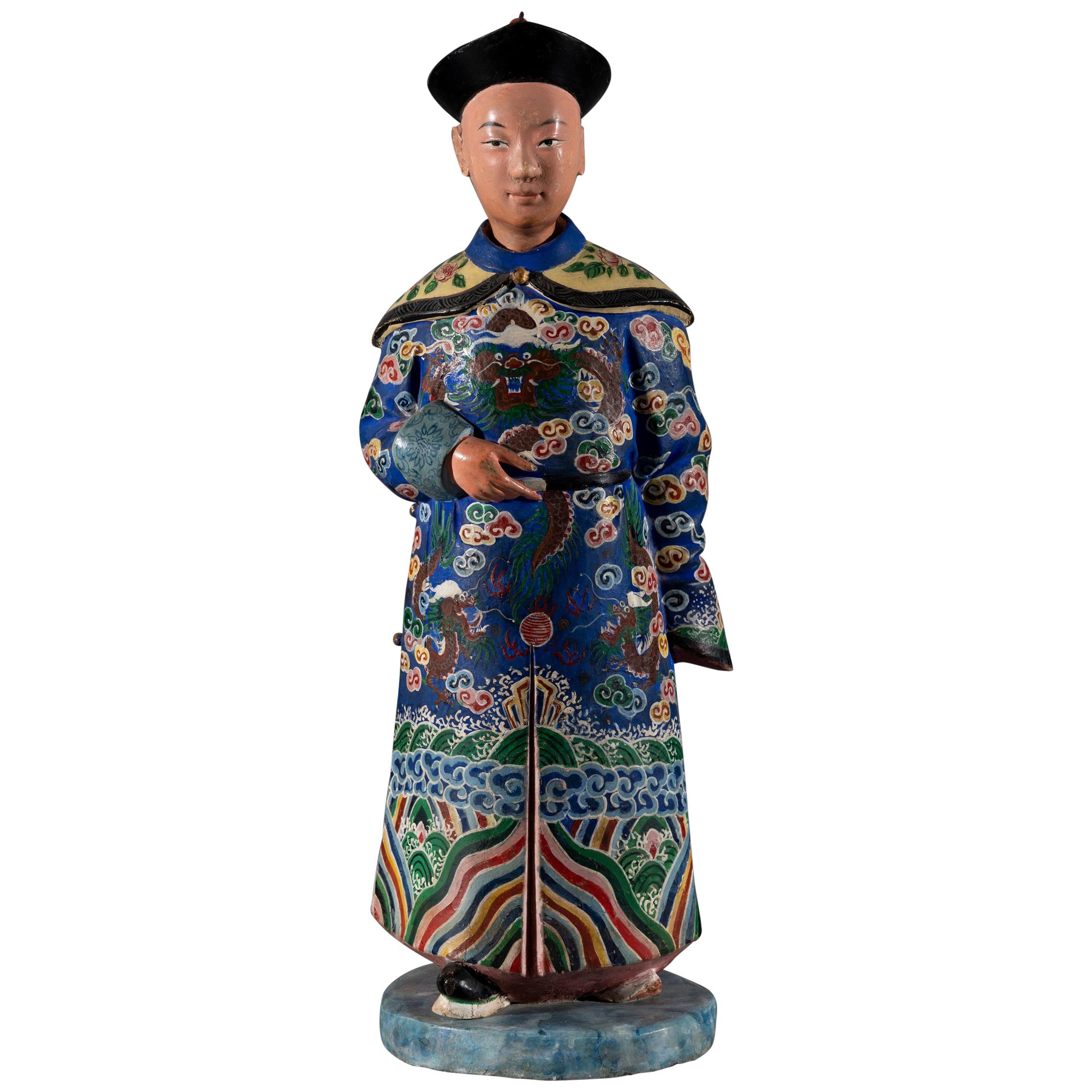 Single Early 19th Century Hand Painted Chinese Nodding Figure For Sale ...
