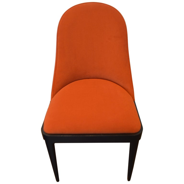 Modern Rounded Back Dining Chair for Custom Order, Showing in a Pumpkin ...
