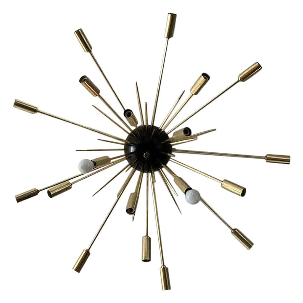 Sputnik Chandelier 1950 Stilnovo Design For Sale at 1stDibs
