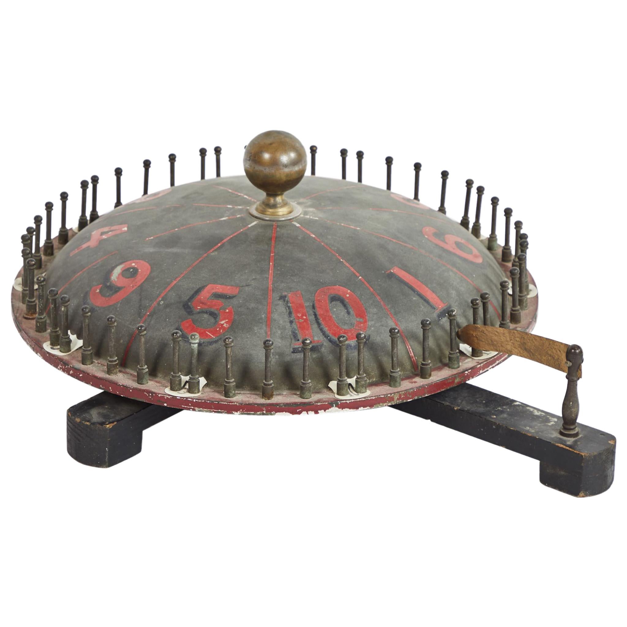Rare Illegal Early 20th Century Folk Art English Gambling Roulette Bar ...