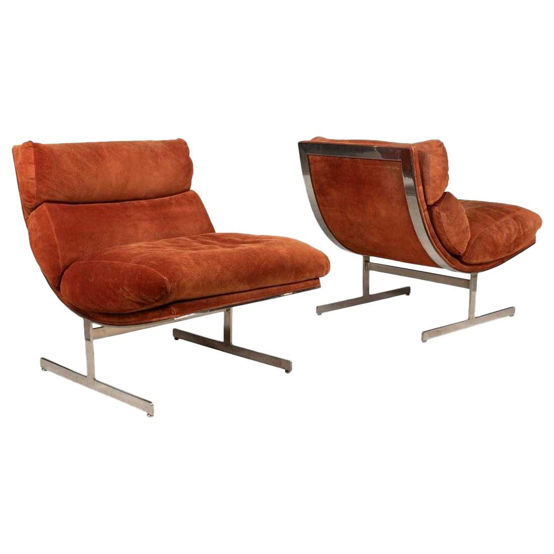 Pair of Lounge Chairs by Kipp Stewart for Directional For Sale at 1stDibs
