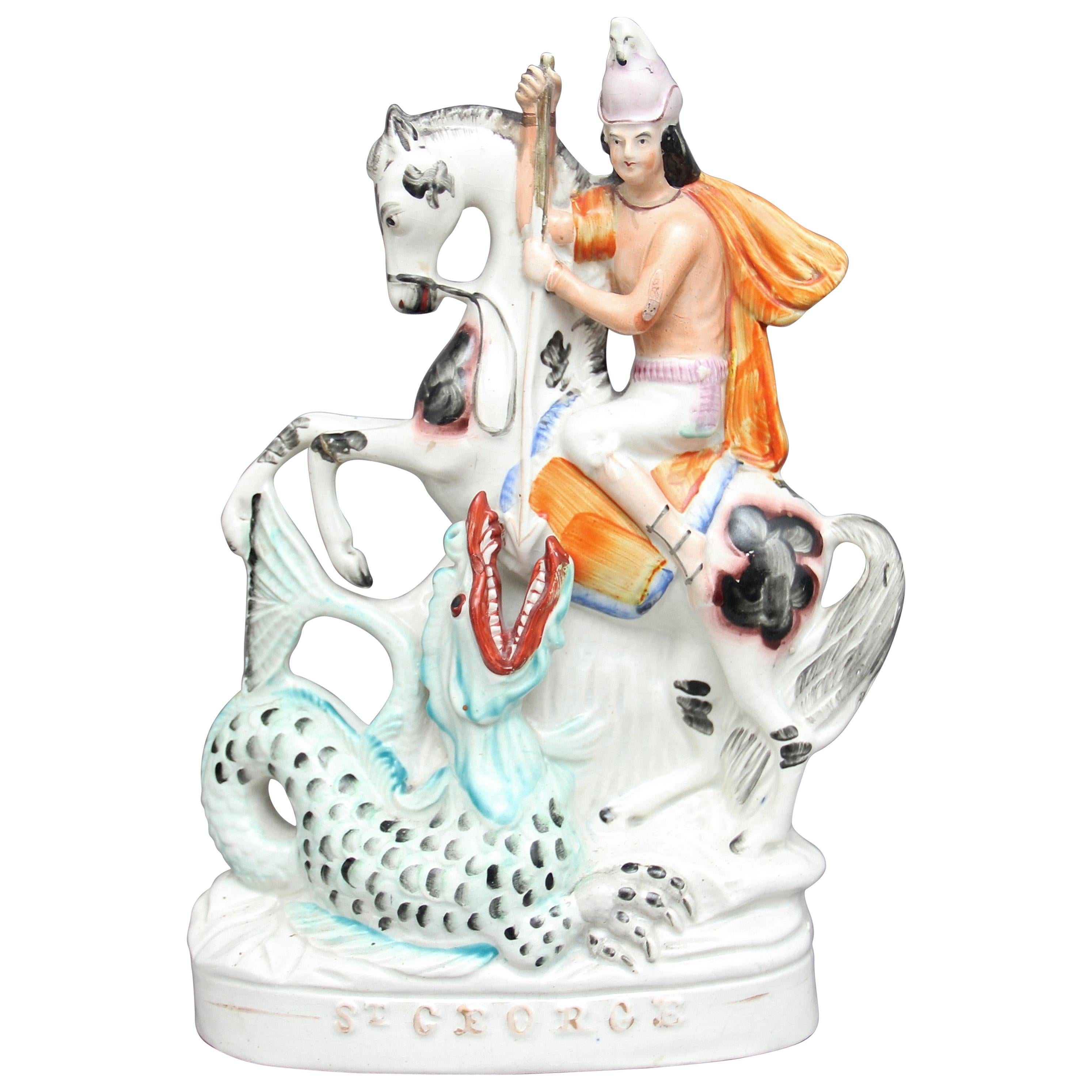 Early Staffordshire Figure of St George at 1stDibs