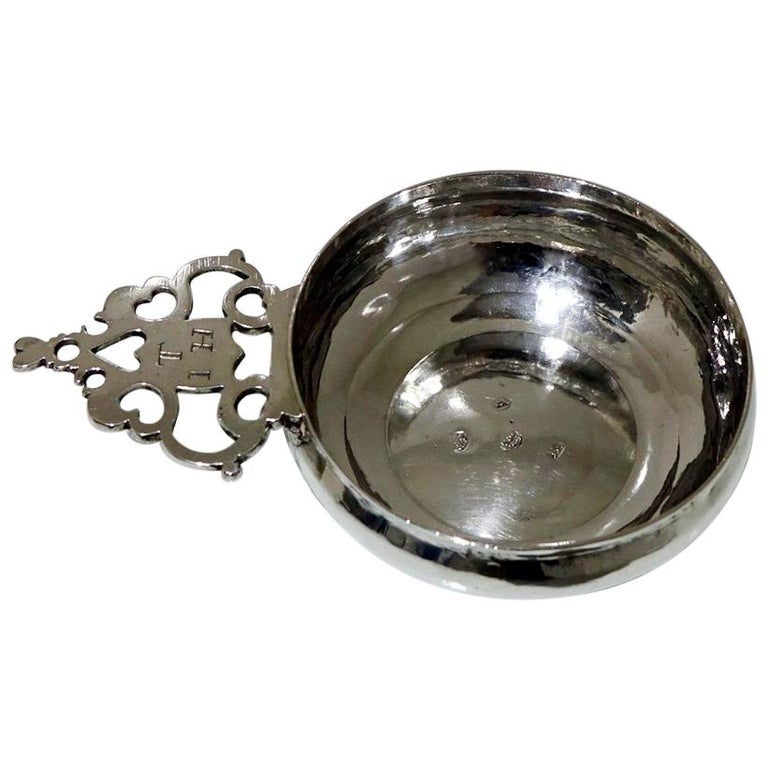 17th Century Antique William and Mary Sterling Silver Bleeding Bowl ...