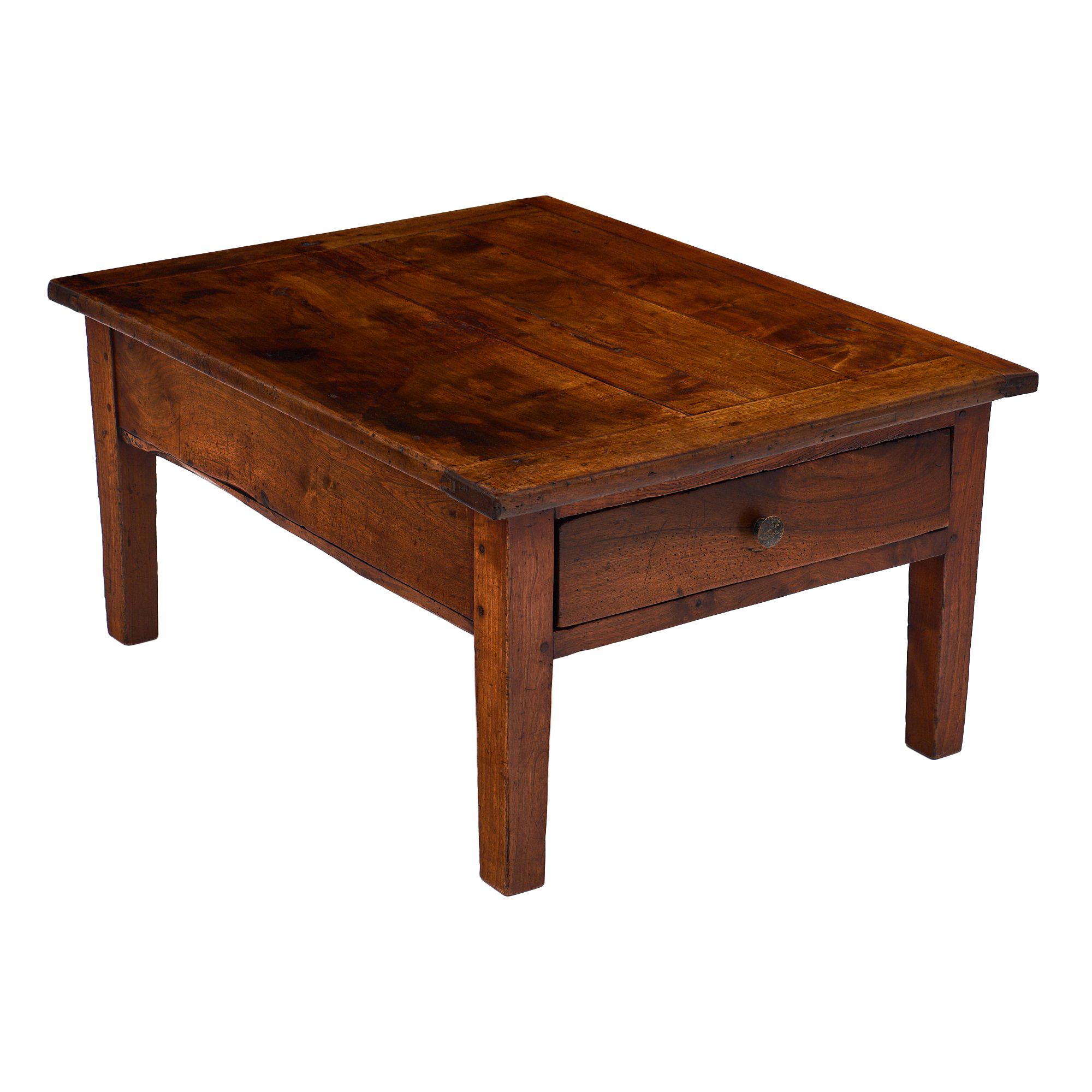 French Walnut Farmhouse Coffee Table at 1stDibs