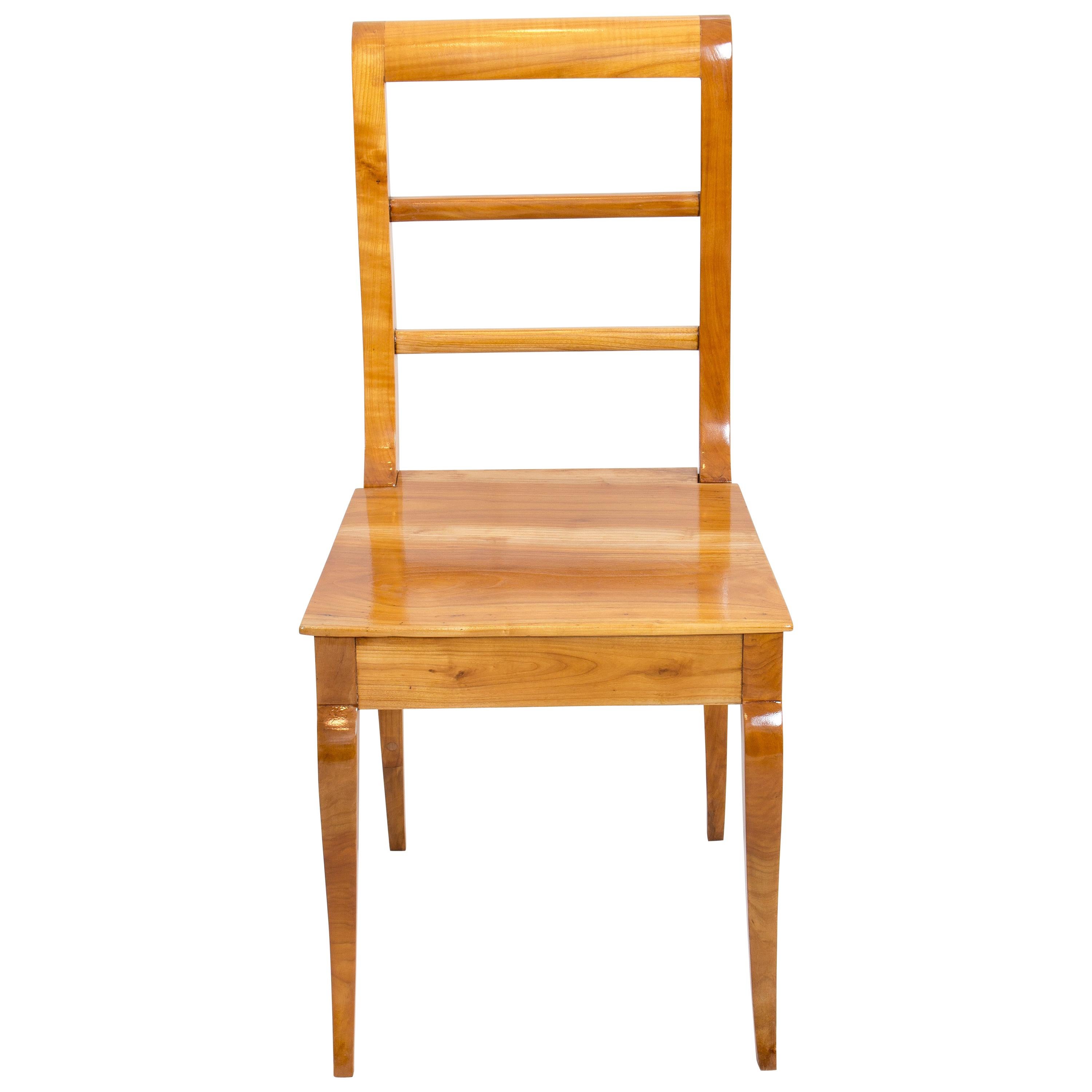 19th Century Biedermeier Cherrywood Chair For Sale at 1stDibs