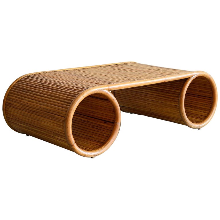 Large Scale Rattan Coffee Tables at 1stDibs