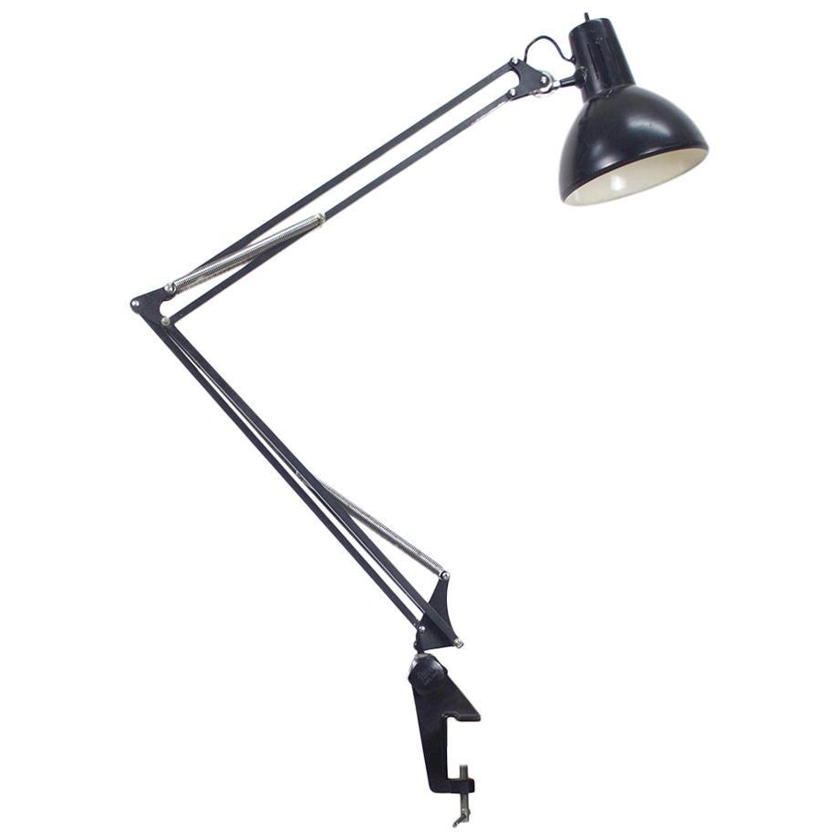 1960s Black Architect Table Mounting Lamp by Fase For Sale at 1stDibs