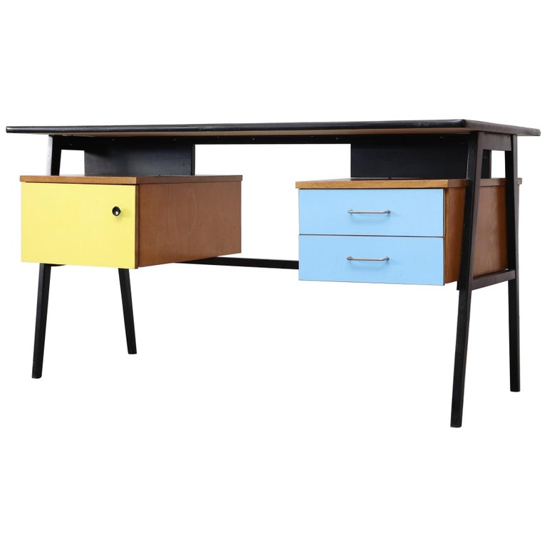 Delicate Retro 1950s Desk Attributed to Coen de Vries at 1stDibs