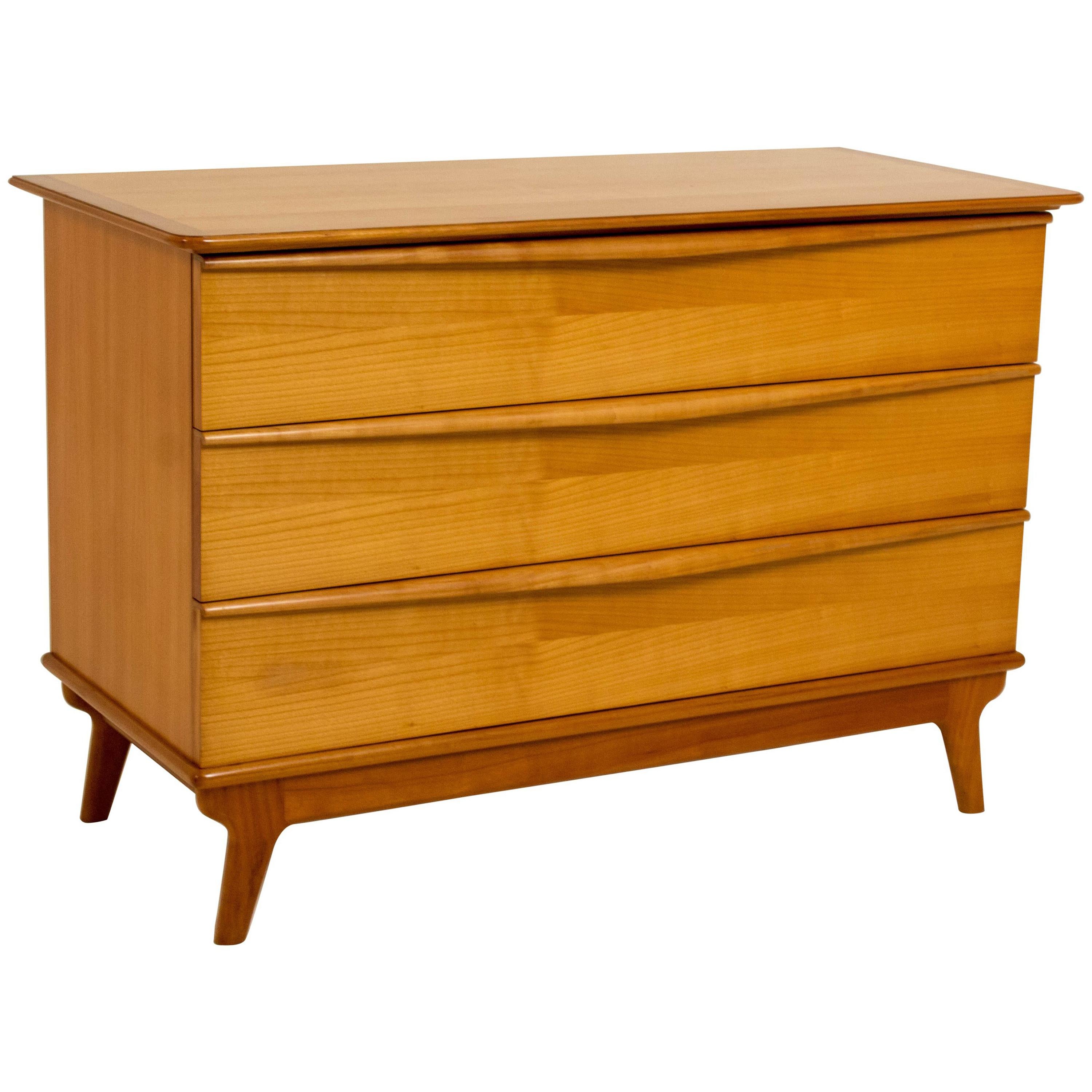 Cherrywood Mid-Century Modern Organic Commode, 1970s For Sale at 1stDibs