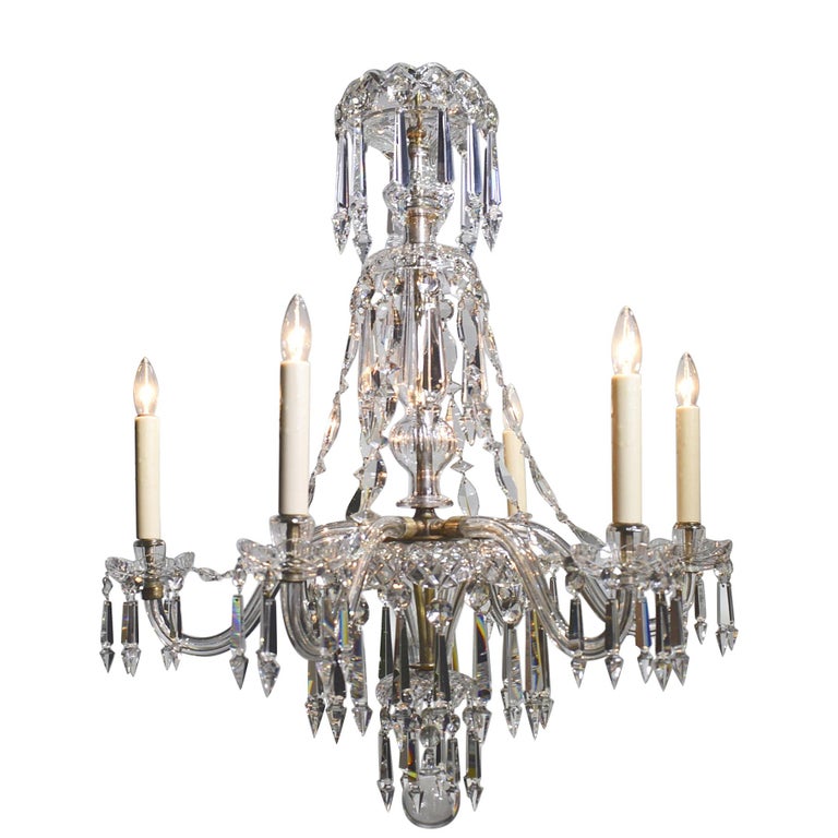 English Crystal Gasolier at 1stDibs