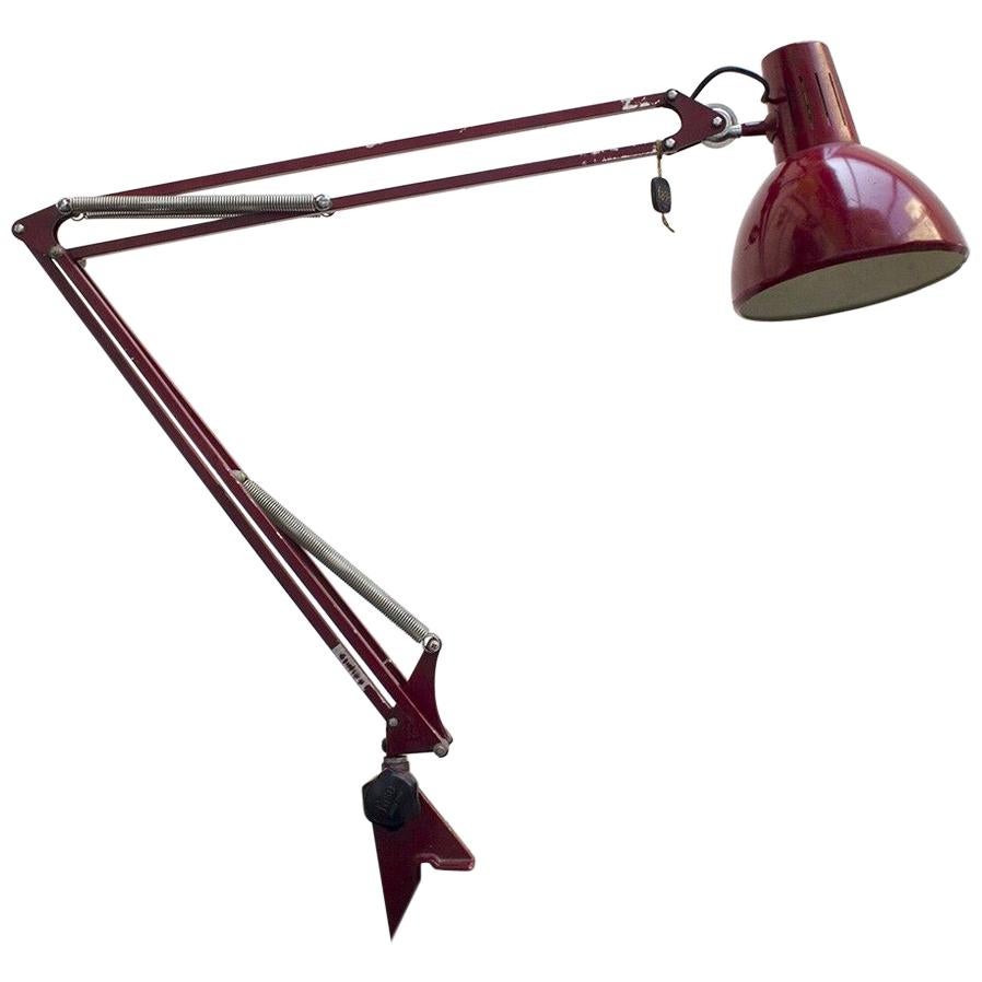1960s Maroon Garnet Architect's Lamp by Fase For Sale at 1stDibs