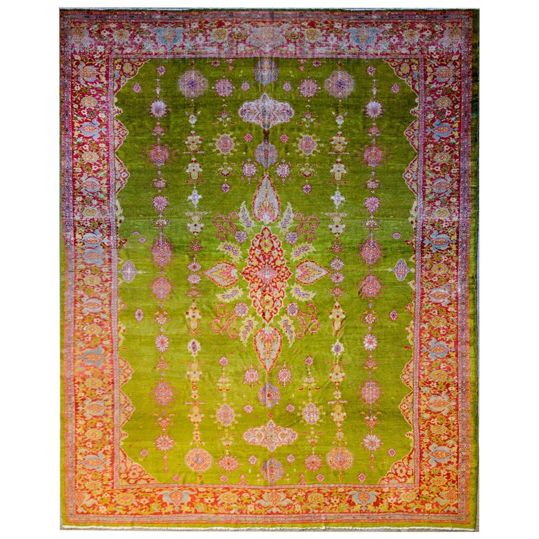 Incroyable tapis de Sultanabad du 19ème siècle sur 1stDibs