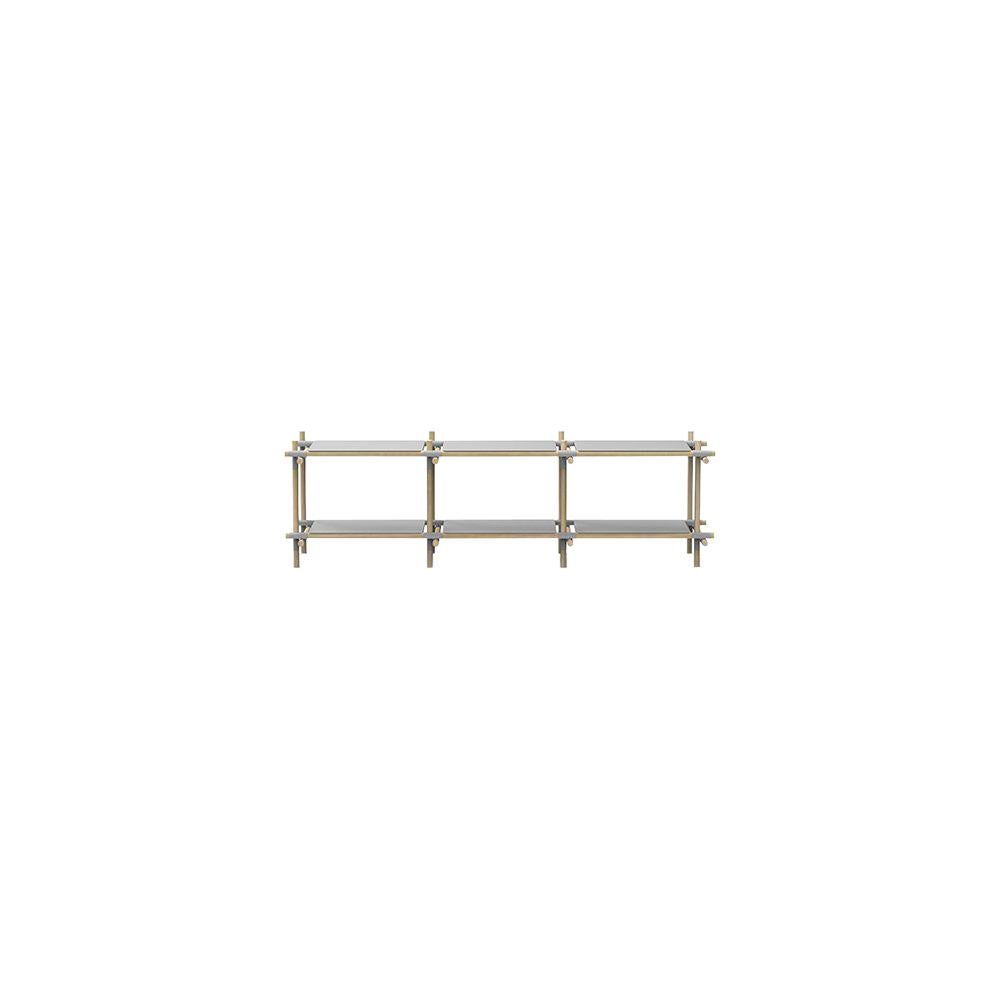 Stick System, Light Grey Shelves with Grey Poles, 3x2 For Sale at 1stDibs