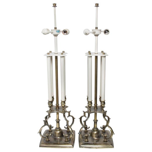 Pair of 1950's Stiffel Lamps at 1stDibs