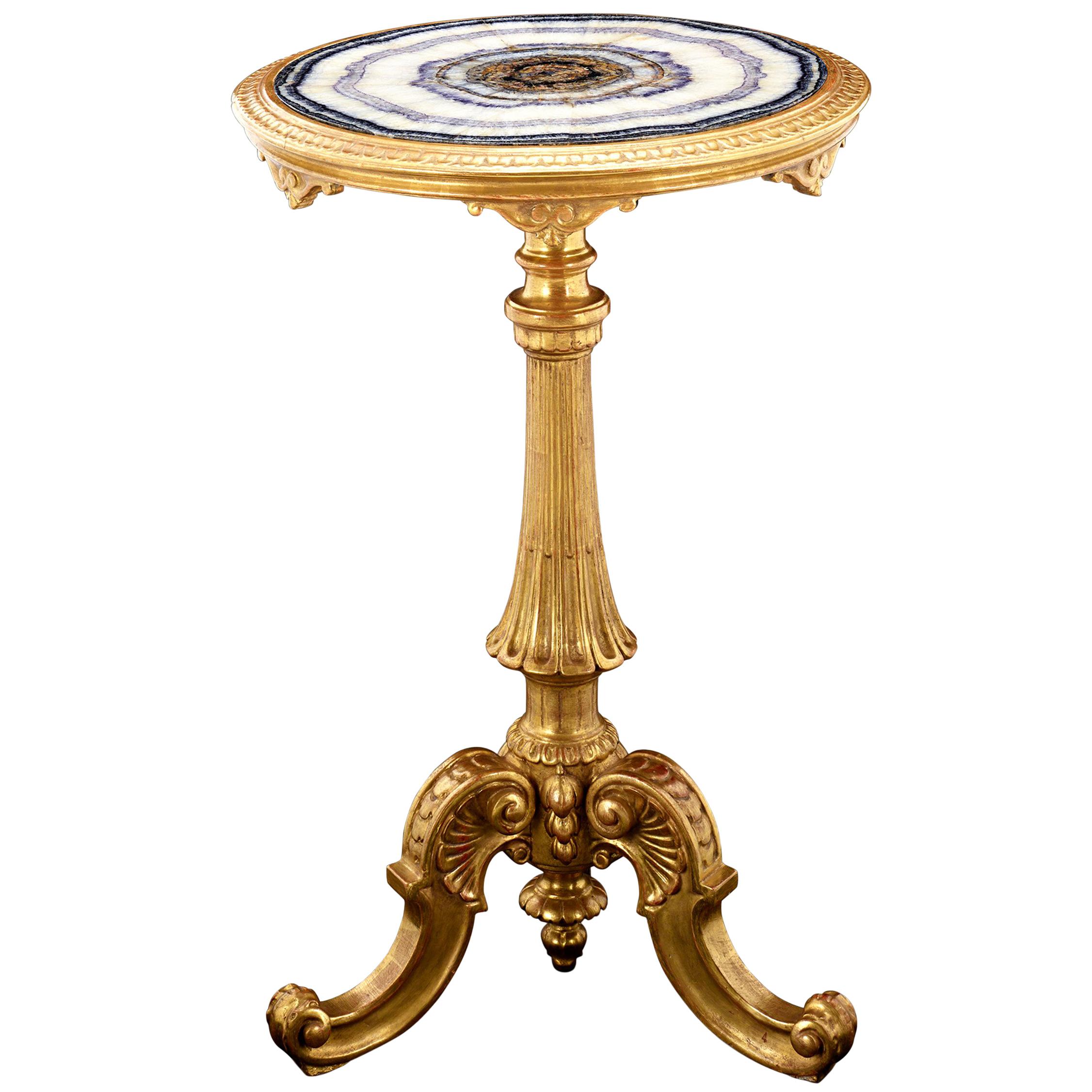 Regency Blue John Giltwood Center Table at 1stDibs