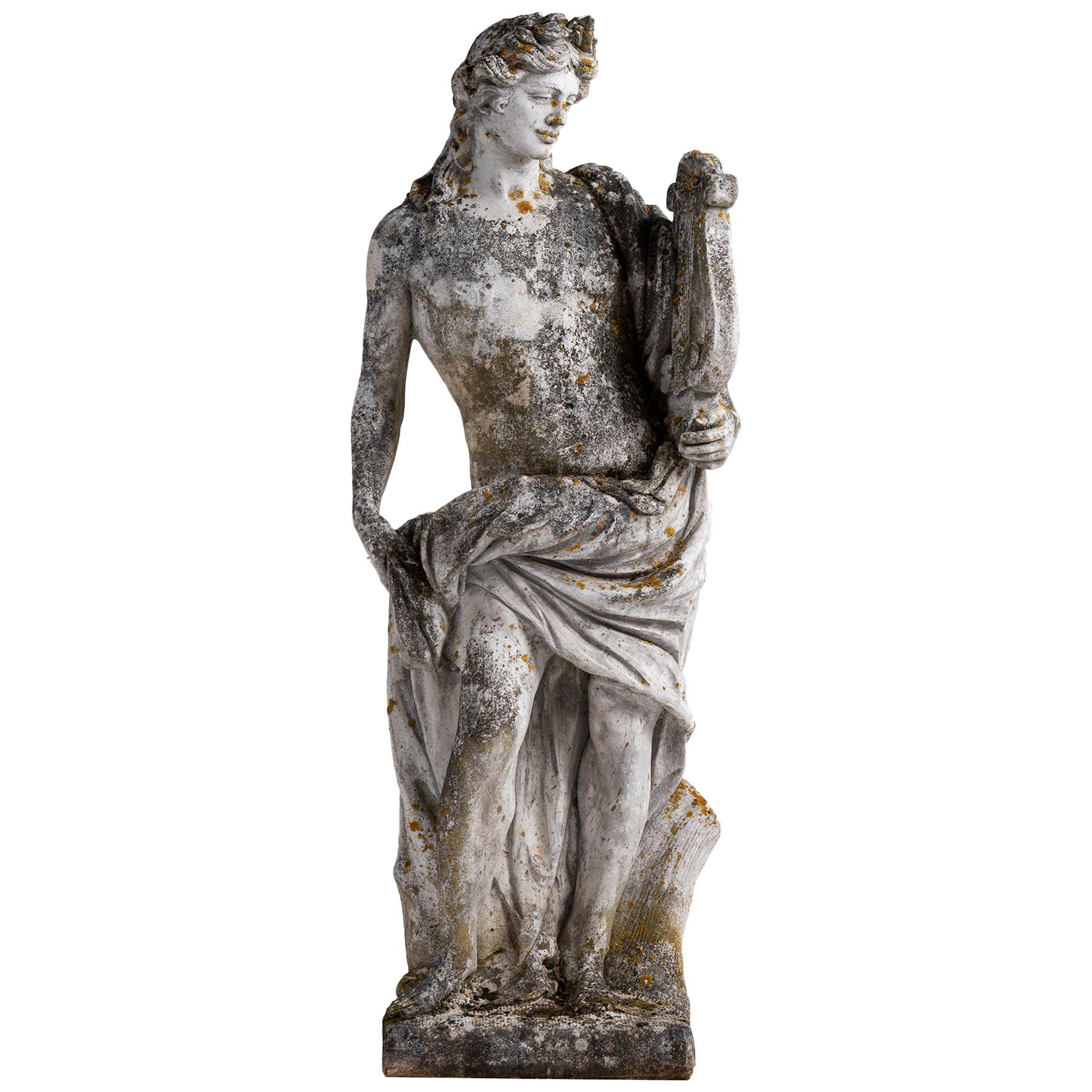 Cast Stone Garden Statue of Apollo, England, circa 1950 at 1stDibs ...