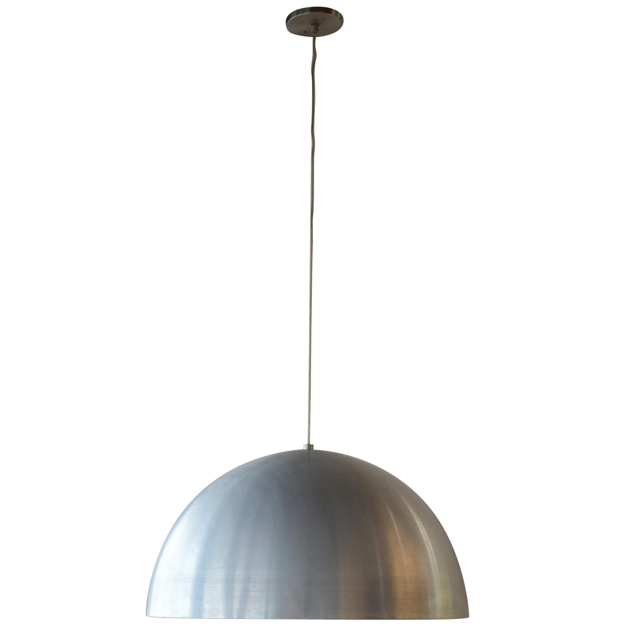 Pair of Industrial Aluminum Dome Lights at 1stDibs