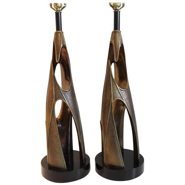 Pair of Modernist Freeform Lamps by Westwood Lamp Co. at 1stDibs