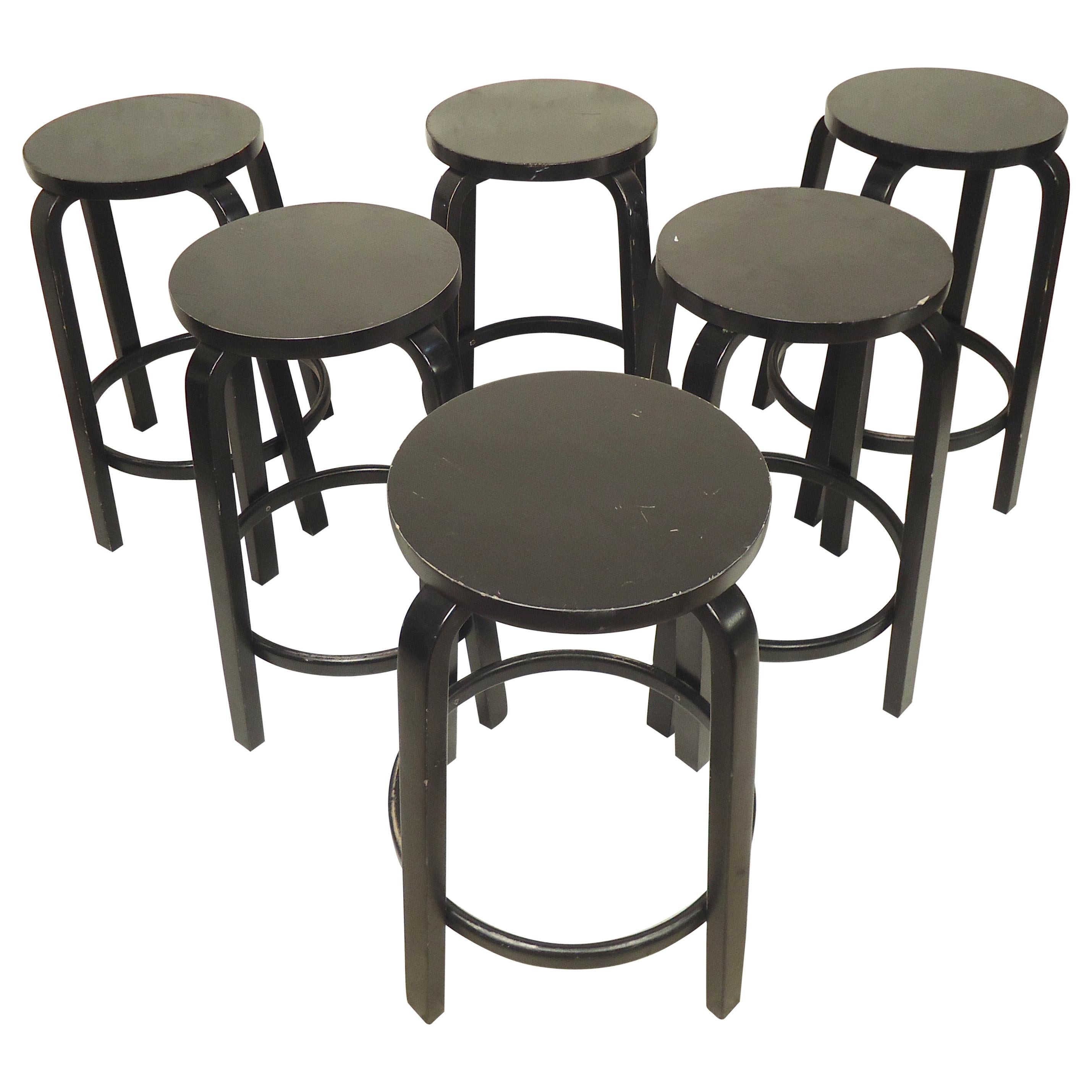 Set of Six Stools by Artek at 1stDibs
