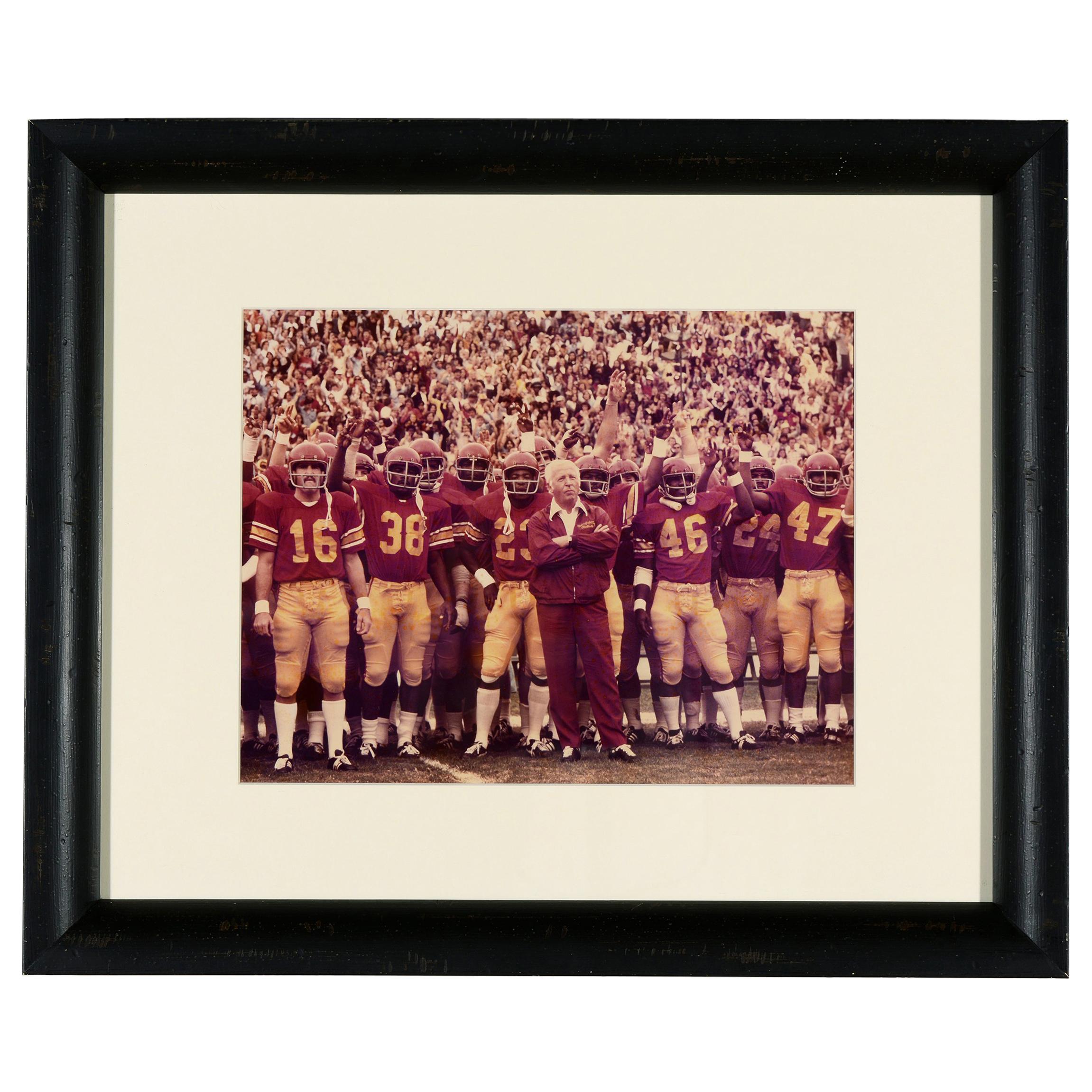 1970s USC Trojans Football Photograph with Coach John McKay, Newly ...