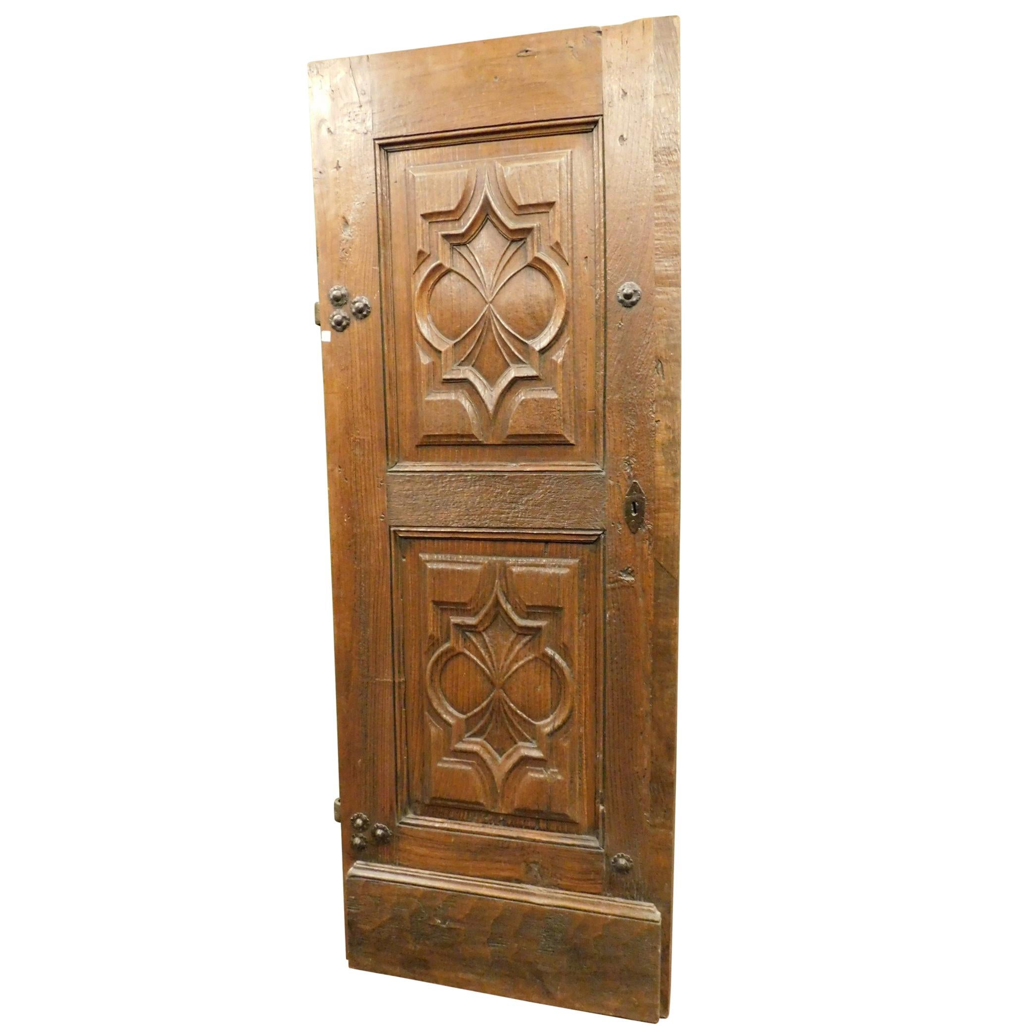 French Ancient Original Door Lock and Key and Back Fitting, Paris circa ...
