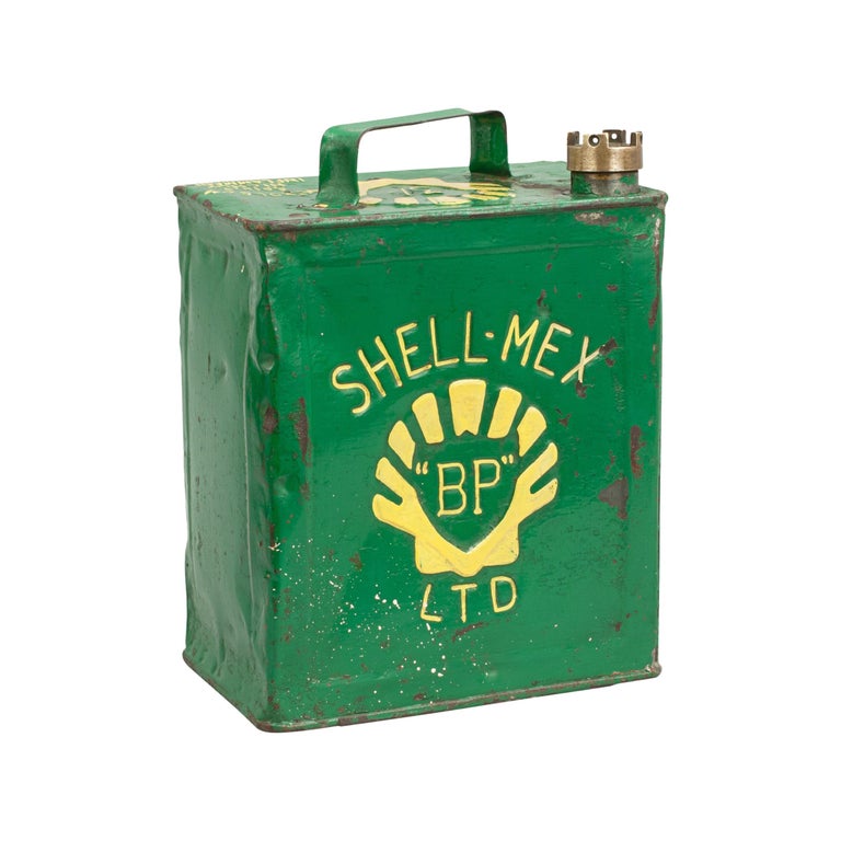 Vintage Shell-Mex Fuel Can, Tin Petrol Can at 1stDibs