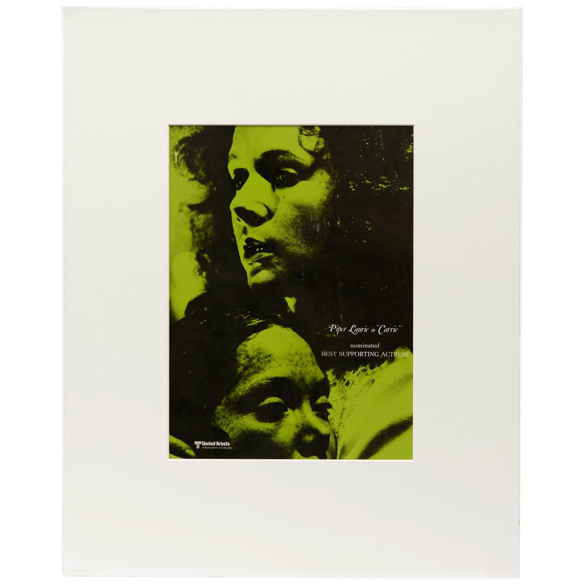 Carrie, 1976 or Vintage Movie Ad Art Transparency, Green Version For ...