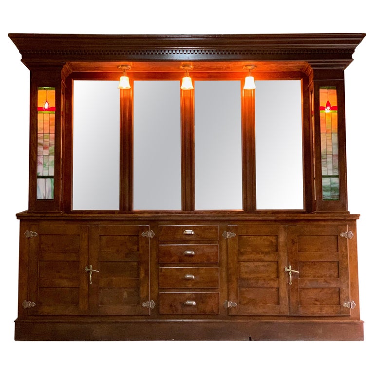 Mid-20th Century American Mirror Back Bar Monumental Large USA, circa ...