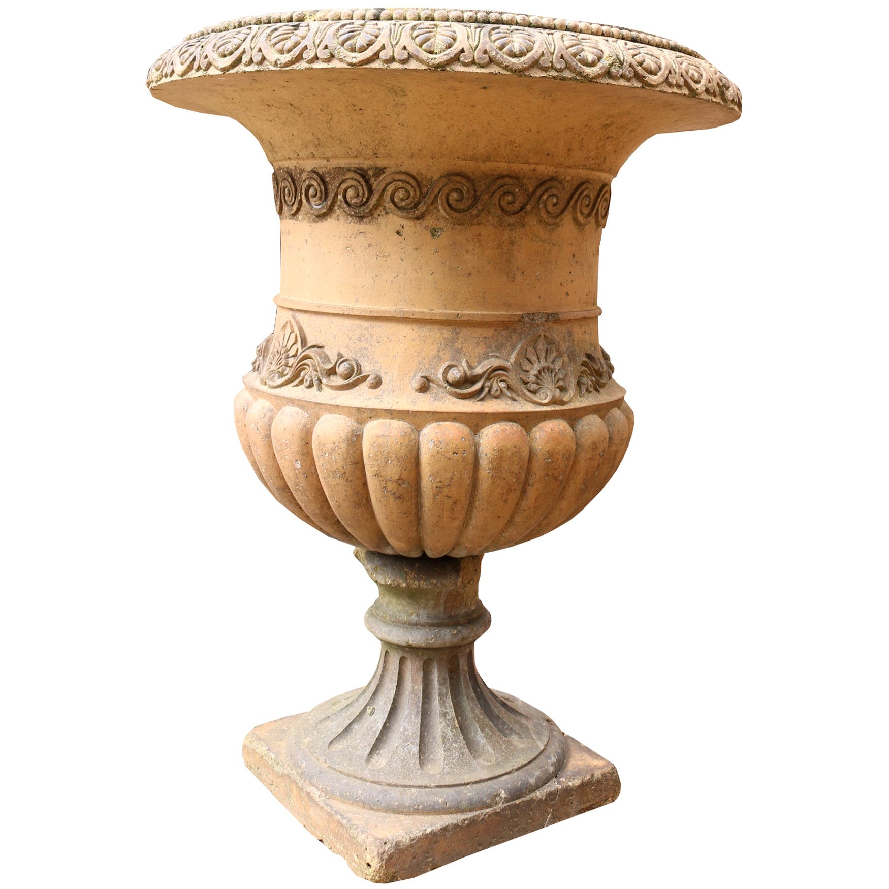 Mediterranean Antique Terracotta Amphora with Handles at 1stDibs
