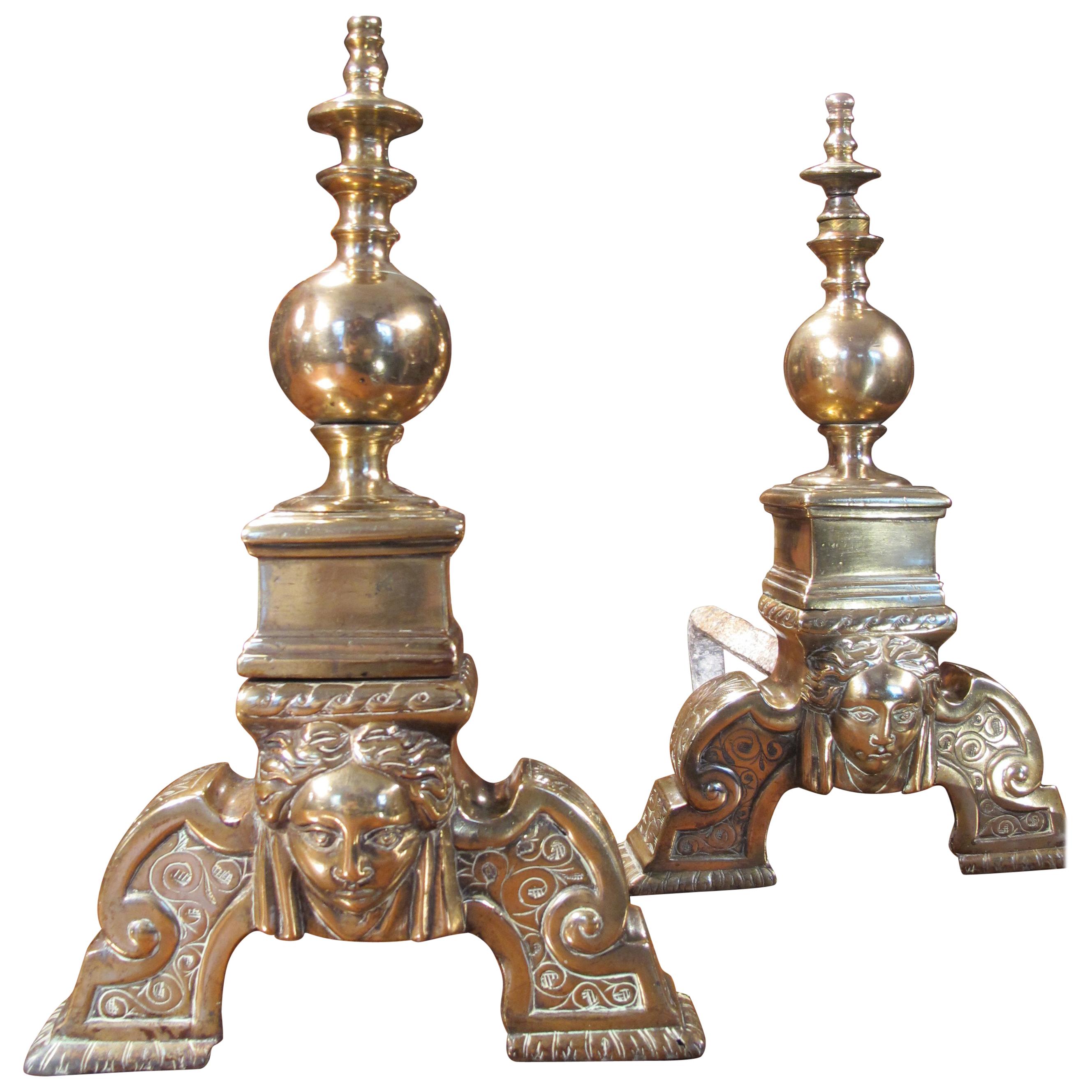 Pair of Renaissance Period Firedogs For Sale at 1stDibs