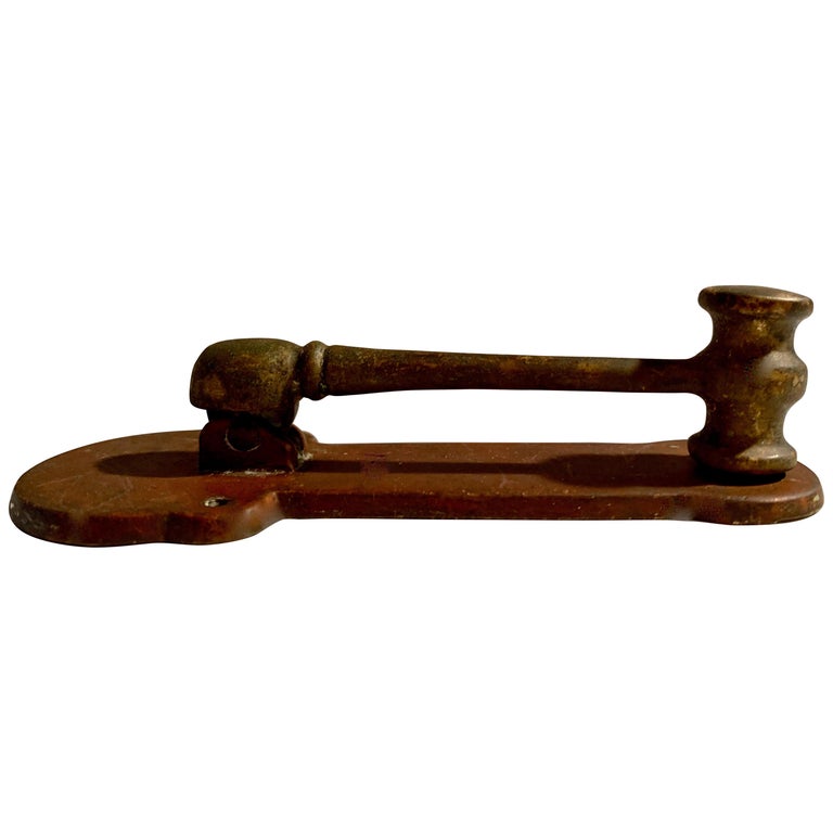 Brass 'Gavel' Door Knocker at 1stDibs | judge knocker