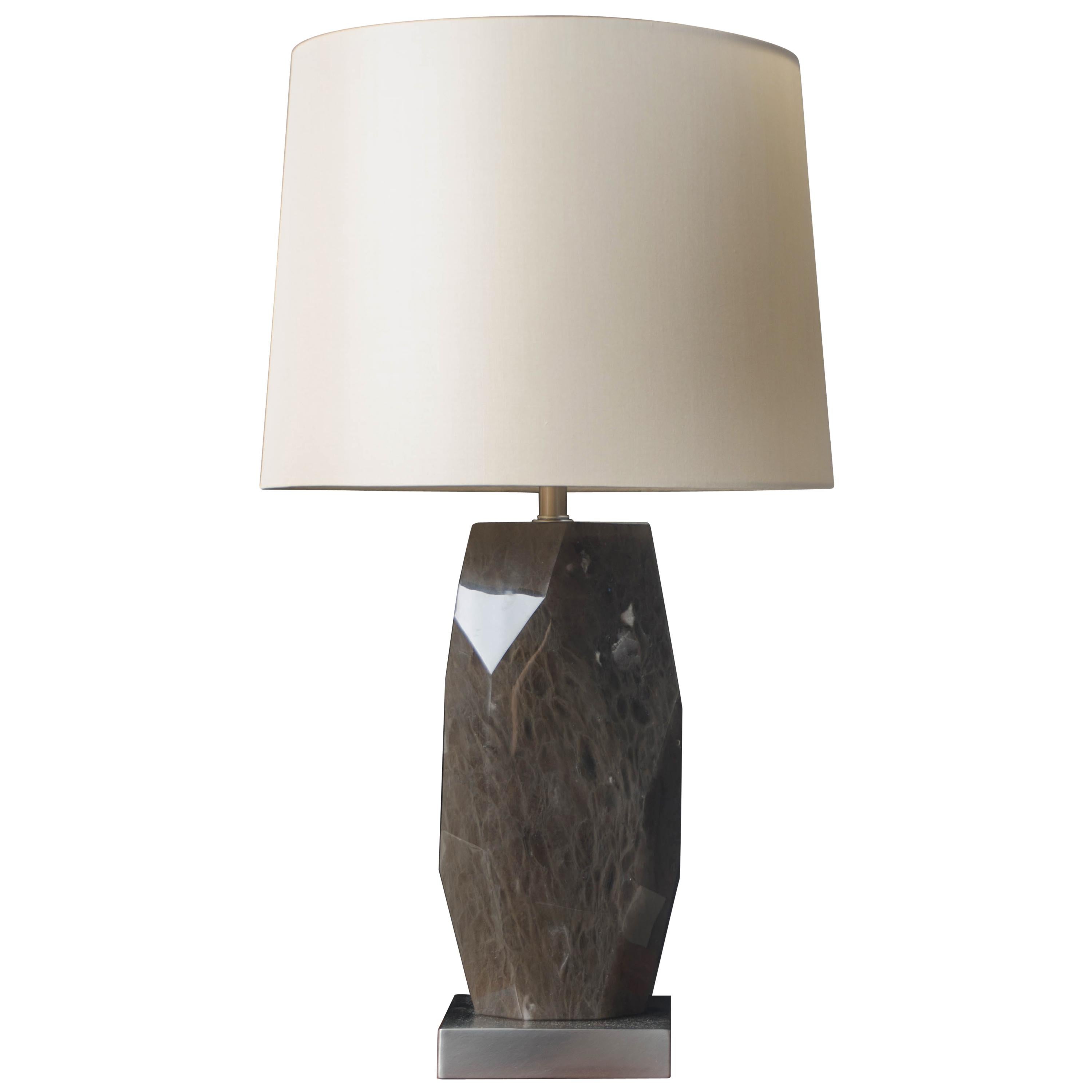 Tall Cocoon Table Lamp, Mila Lacquer by Robert Kuo, Hand Repousse ...