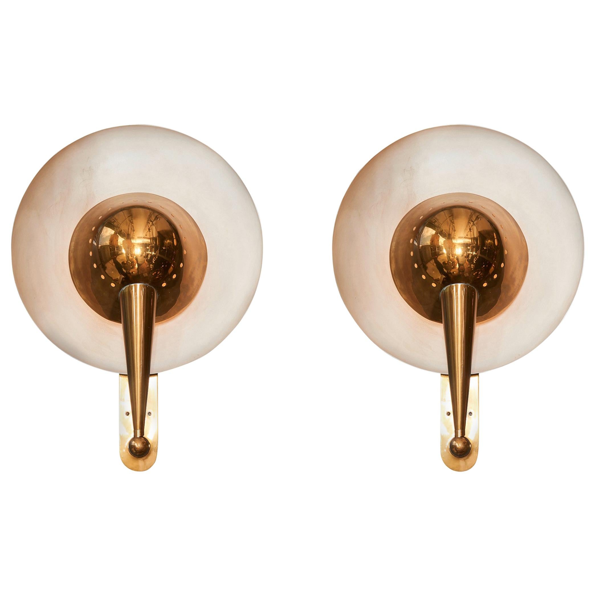 Pair of Vintage Brass Wall Sconces made for a Pullman Train Car at 1stDibs