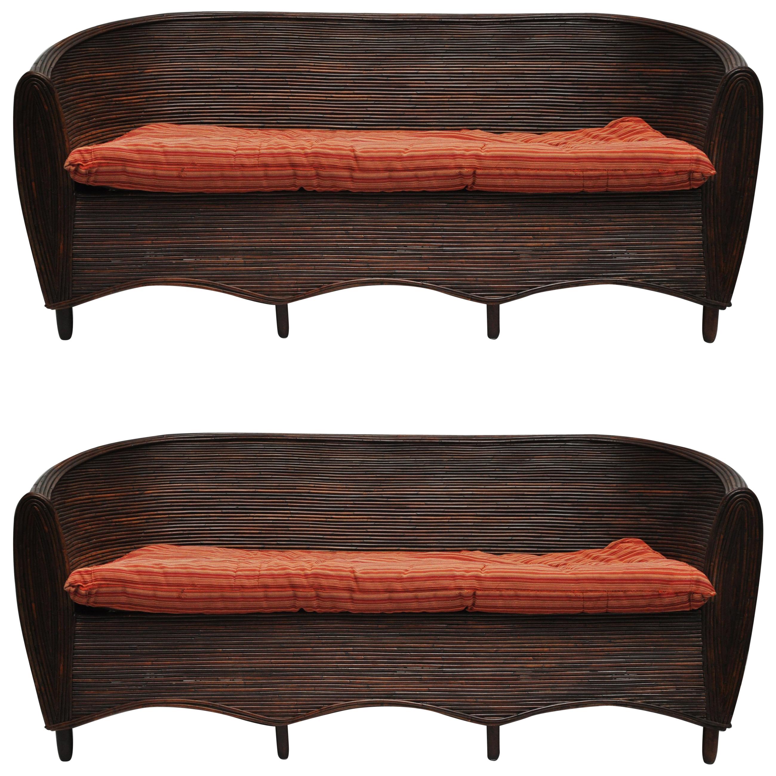 Fabulous Rattan Curved Sofas For Sale at 1stDibs | curved rattan sofa ...