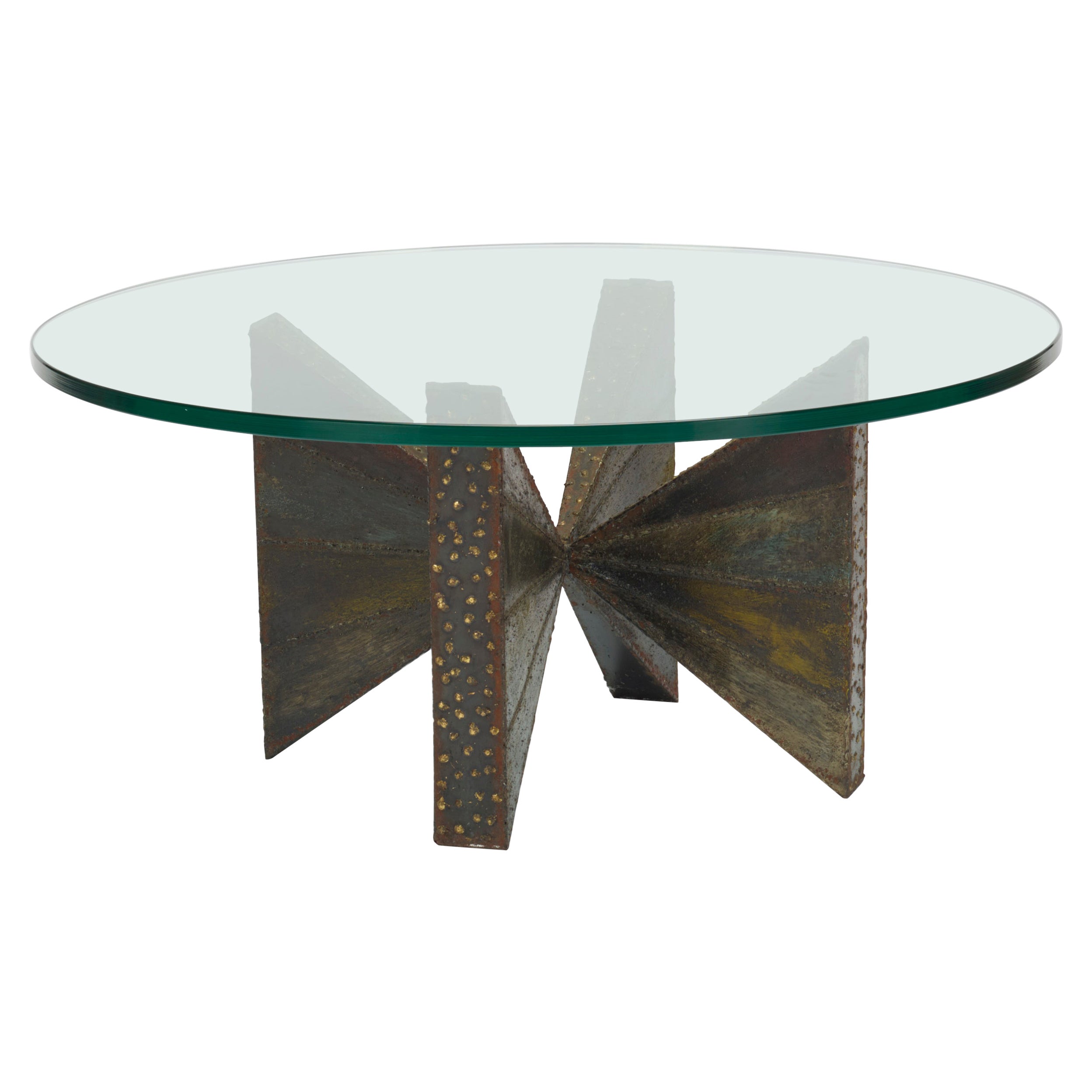 Paul Evans Studio Patch Work Welded Coffee Table For Sale at 1stDibs