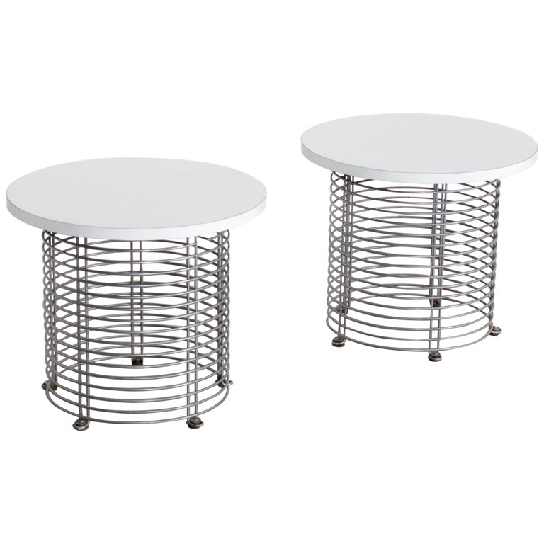 Set of Two ‘Pantonova’ Wire Tables by Verner Panton for Fritz Hansen ...