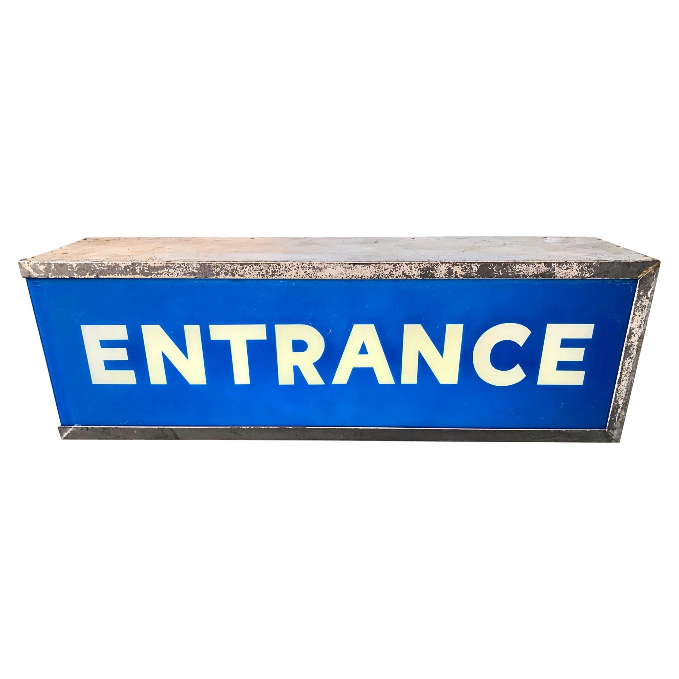 Large Metal Entrance Light Box Sign at 1stDibs