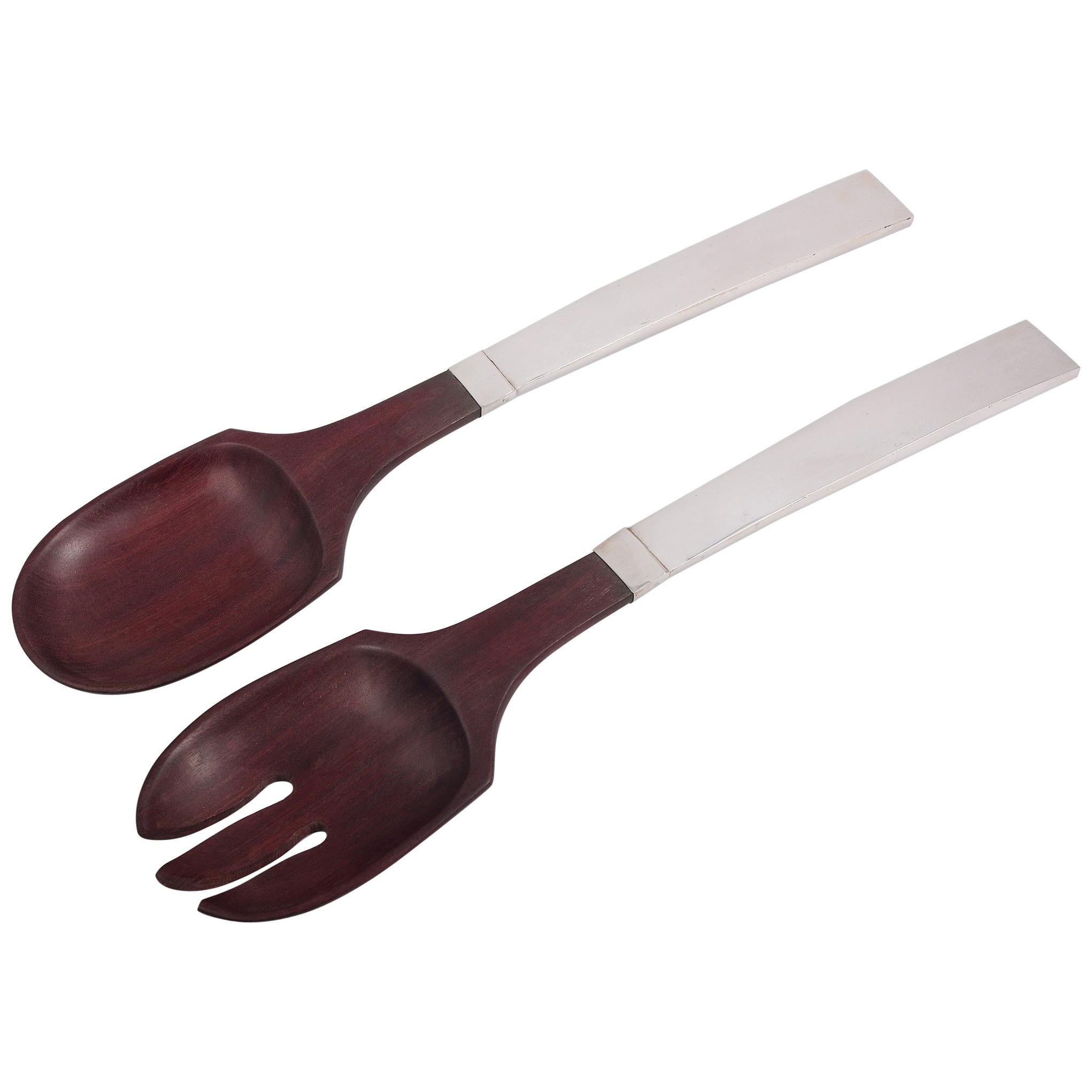 Native American Modernist Silver Flatware Set For Sale at 1stDibs