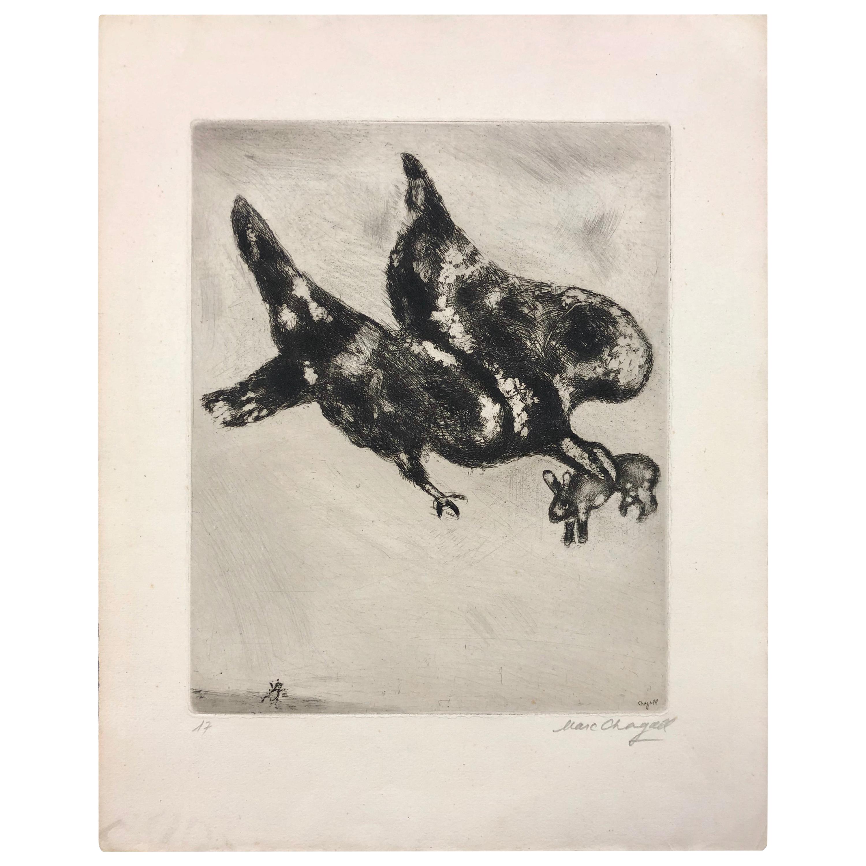 Marc Chagall Original Etching from the Les Fontaine Fables at 1stDibs