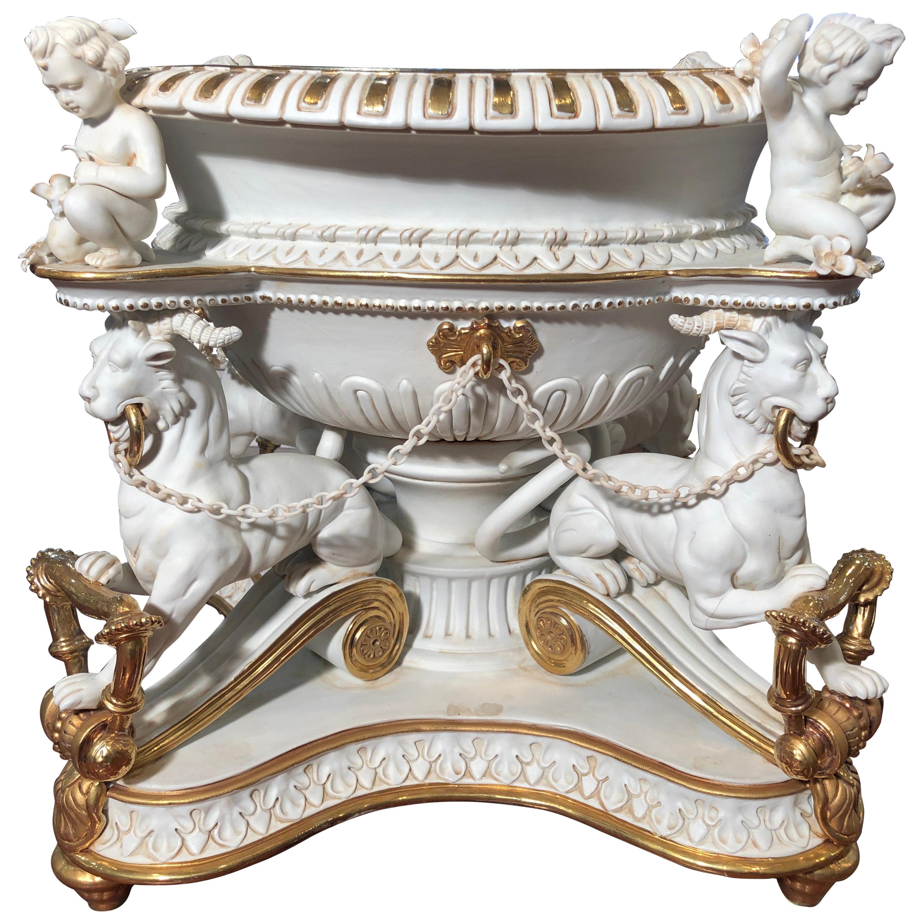 19th C. Minton Figural Porcelain Centerpiece For Sale at 1stDibs