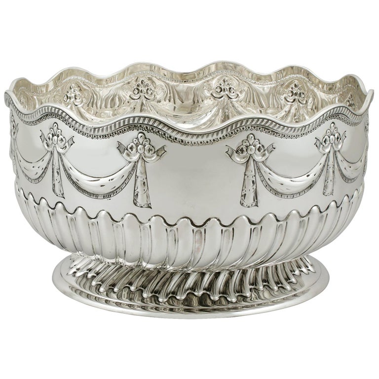 Antique Victorian Sterling Silver Bowl, 1886 at 1stDibs