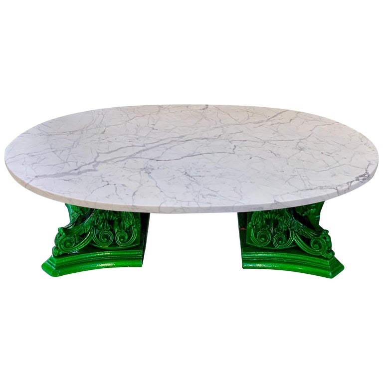 Marble-Top Coffee Table at 1stDibs