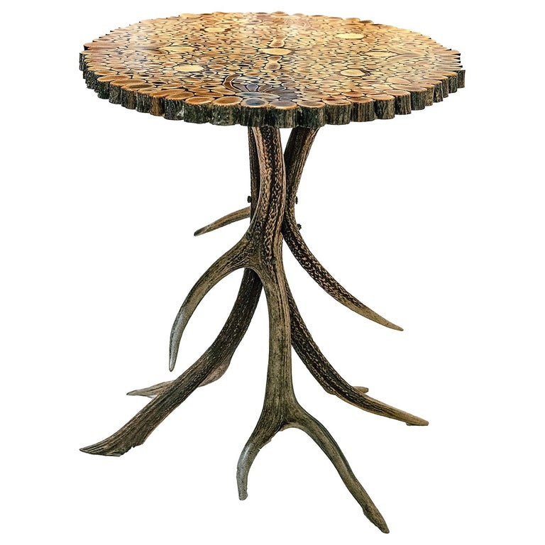 Vintage Antler Table Midcentury at 1stDibs